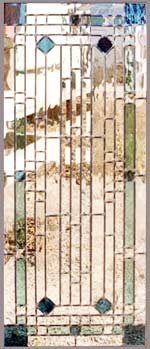 PENCILS 7 Stained Leaded Bevel Glass Window Custom Glass Design