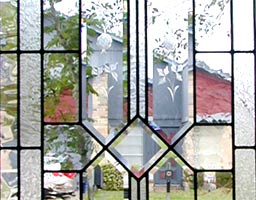 PARK7P Custom Leaded Glass Bevel Window Glass Design